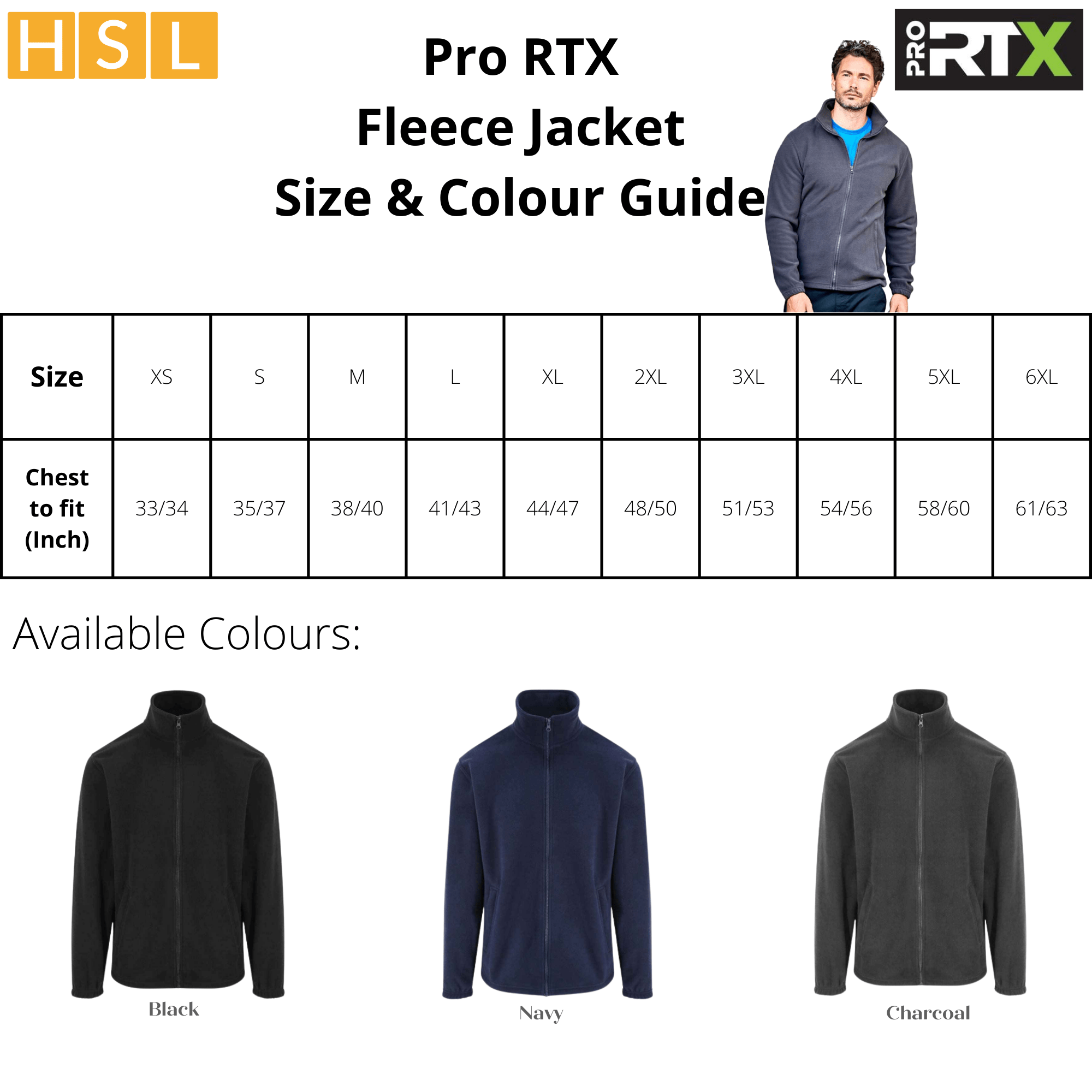 Pro RTX Fleece Jacket - HSL Direct - Workwear Retailer