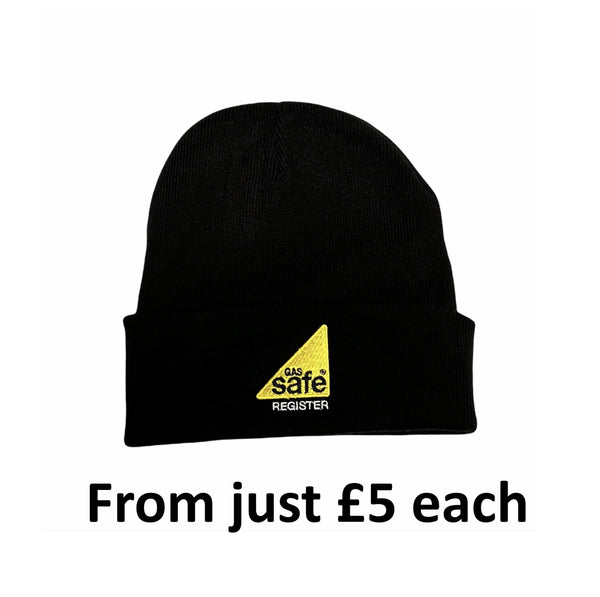 Gas Safe Beanie Hat Embroidered - HSL Direct - Workwear Retailer